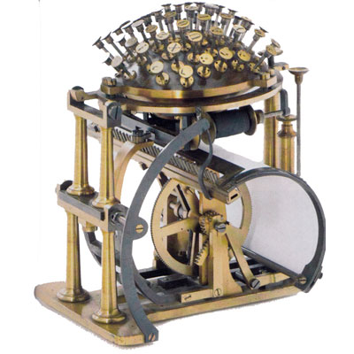 Malling Hansen Typewriter (Writing Ball) - Antique Typewriters