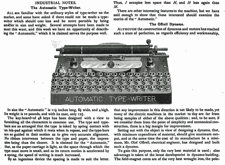 Automatic Typewriter - Antique Typewriters
